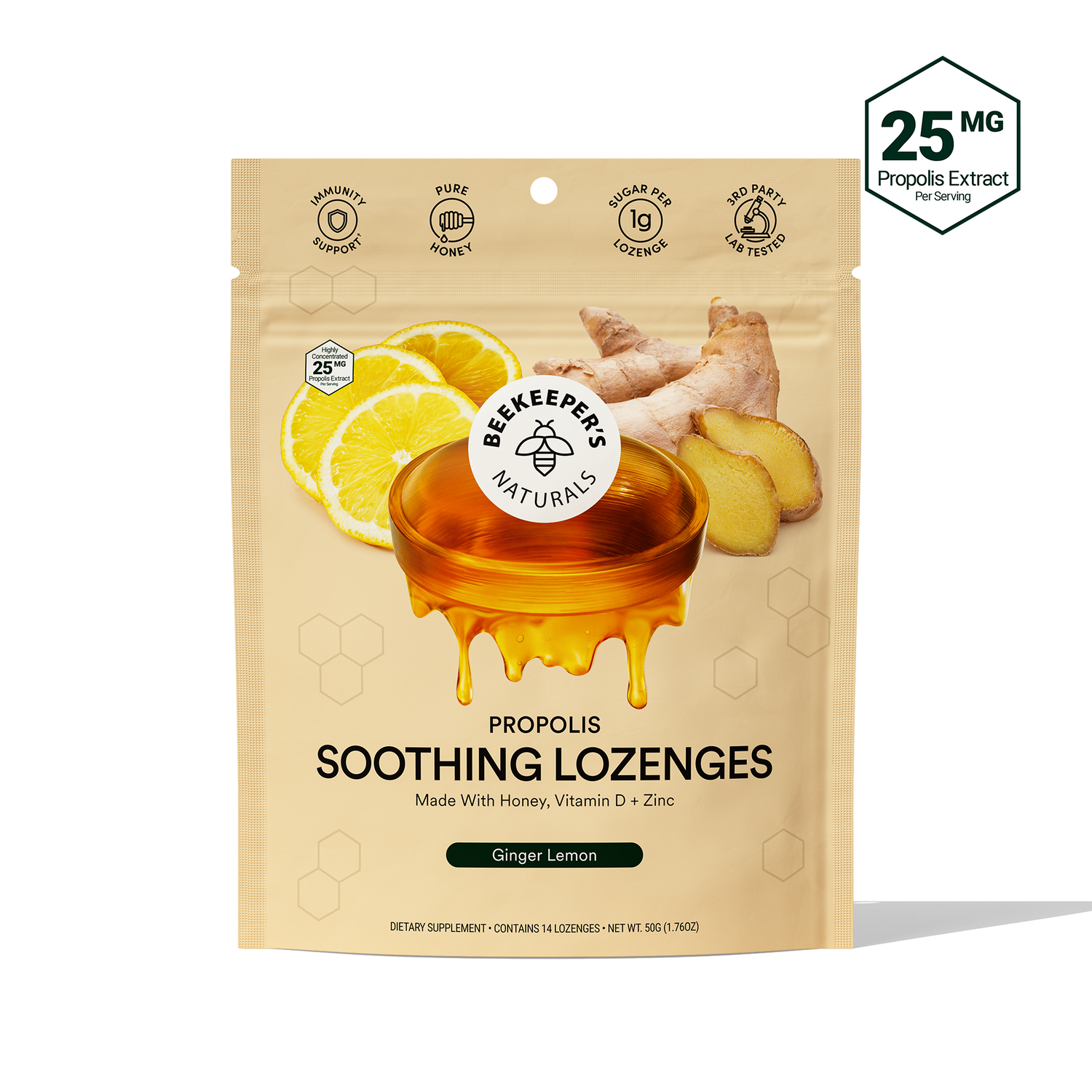 Ginger Lemon Lozenges | Beekeeper's Naturals