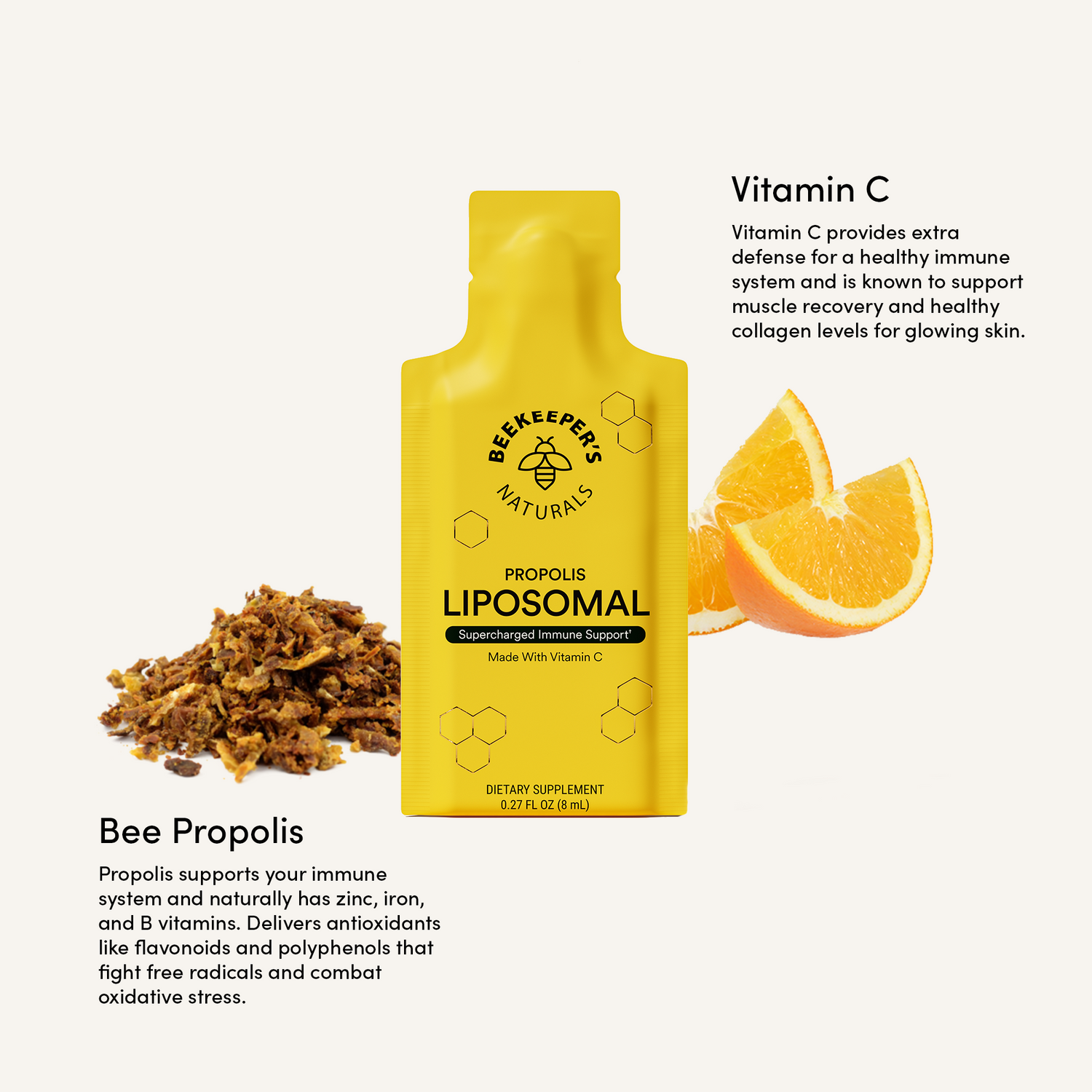 Propolis + Vitamin C Liposomal | Beekeeper's Naturals
